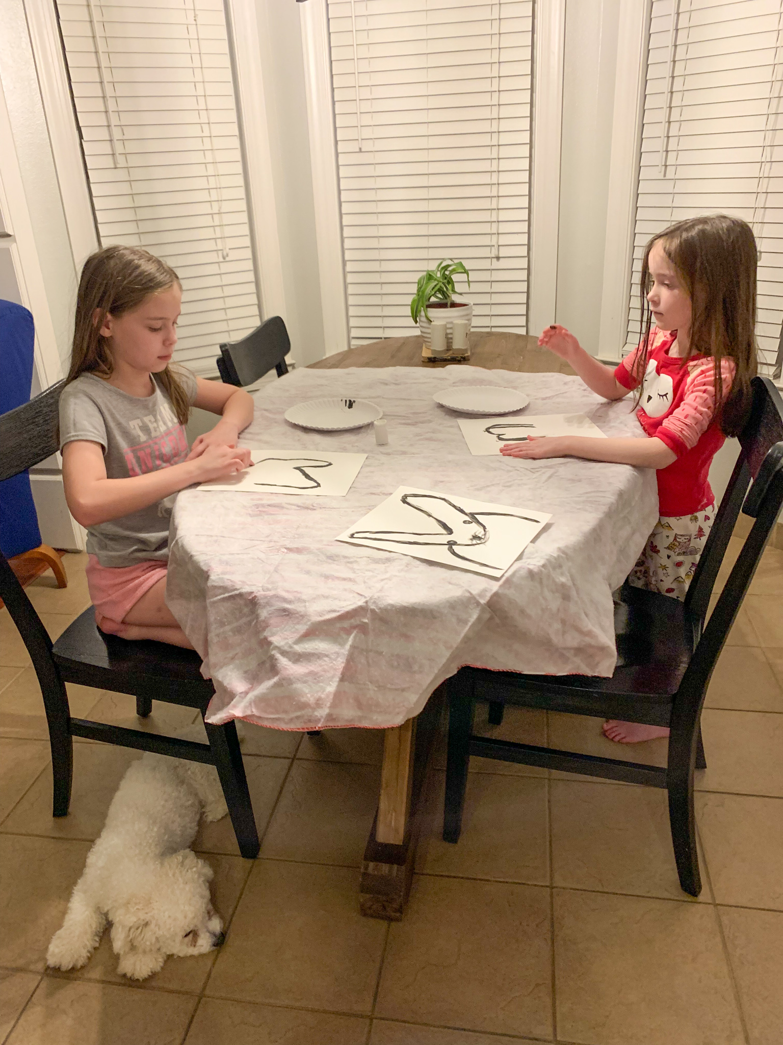 Perfectly Imperfect Easter Bunny Paintings for Kids - Arkansas Girls