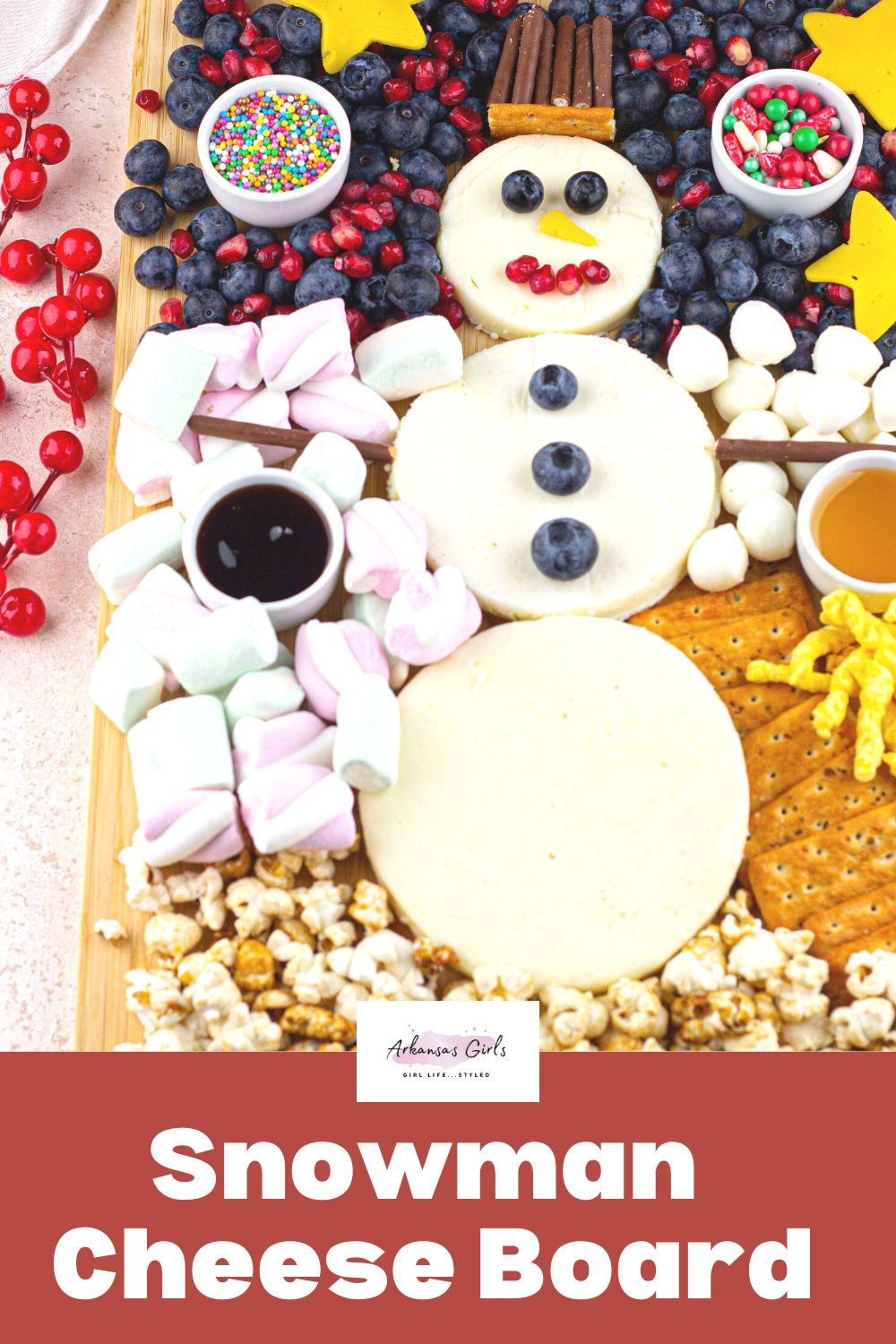 Adorable Snowman Snack Board for Winter - Arkansas Girls